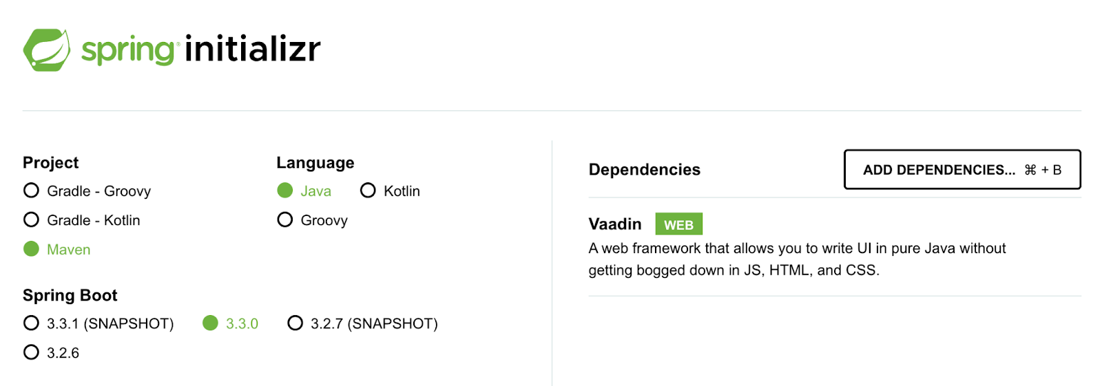 Six ways to quickly get started with your next Vaadin project Six ways to quickly get started with your next Vaadin project