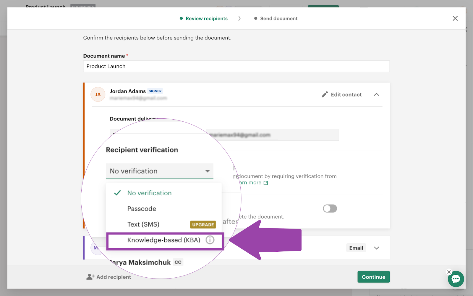 Recipient verification: Knowledge-based authentication (KBA) – Help center Recipient verification: Knowledge-based authentication (KBA) – Help center