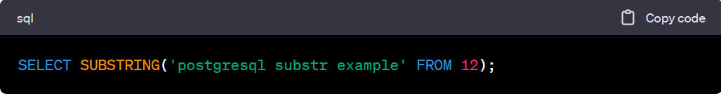 Tech Bits: PostgreSQL SUBSTRING Function: Unleashing the Potential for ... Tech Bits: PostgreSQL SUBSTRING Function: Unleashing the Potential for ...